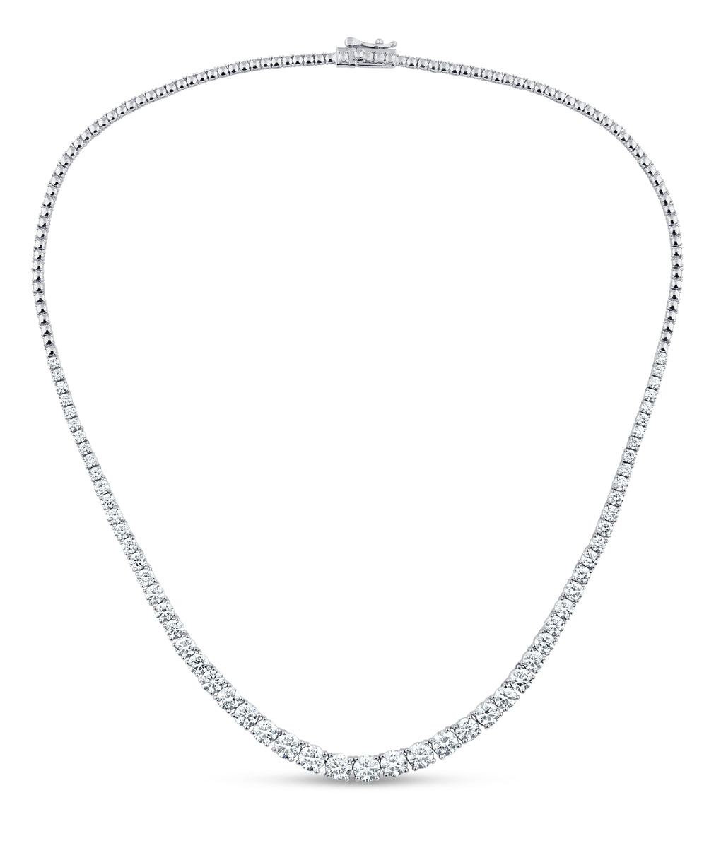 Buy Online 14K Gold & 11 TCW Lab Grown Diamond Tennis Necklace for ...
