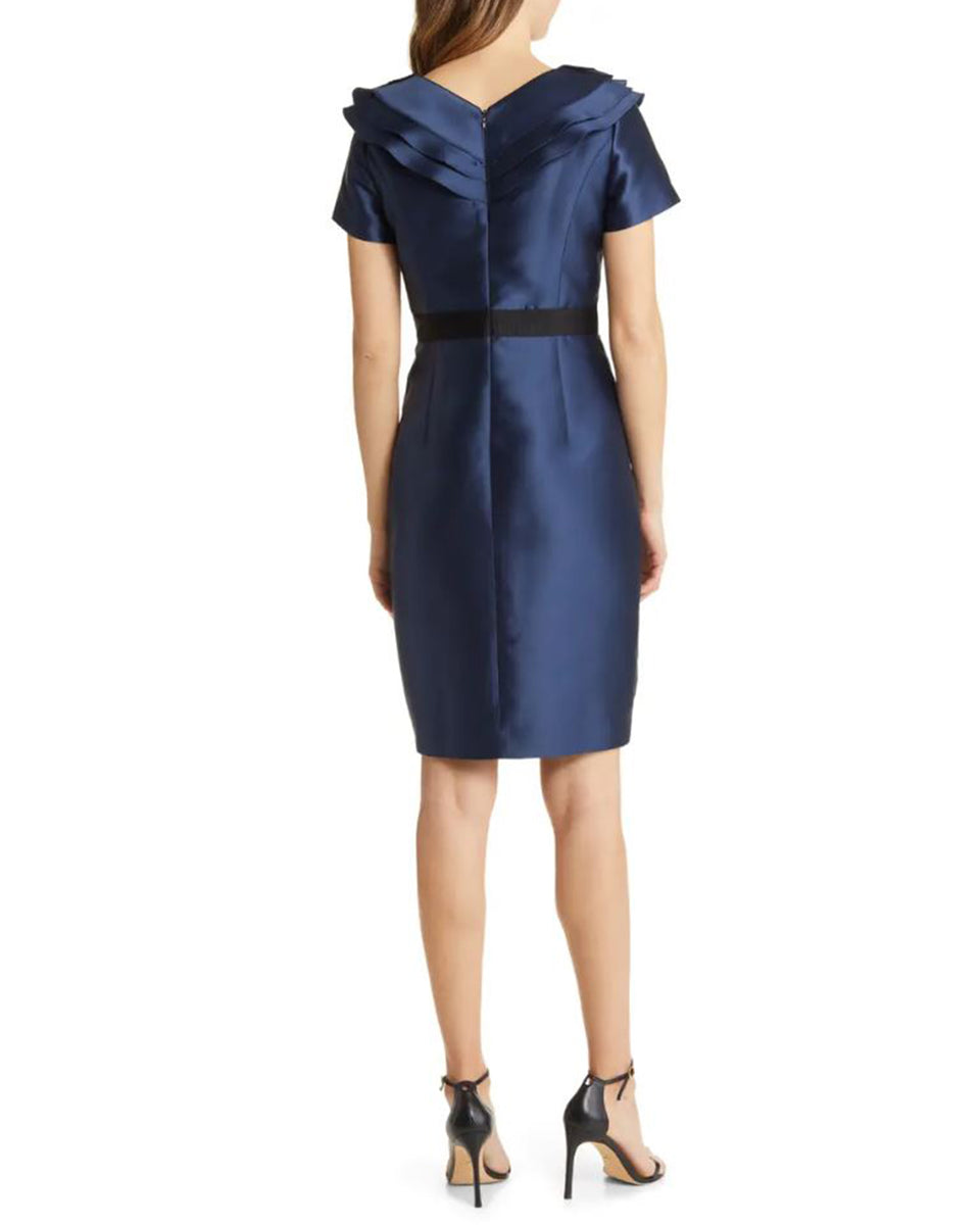 Buy Online FOCUS by Shani - Dramatic Ruffle Mikado Sheath Dress for ...